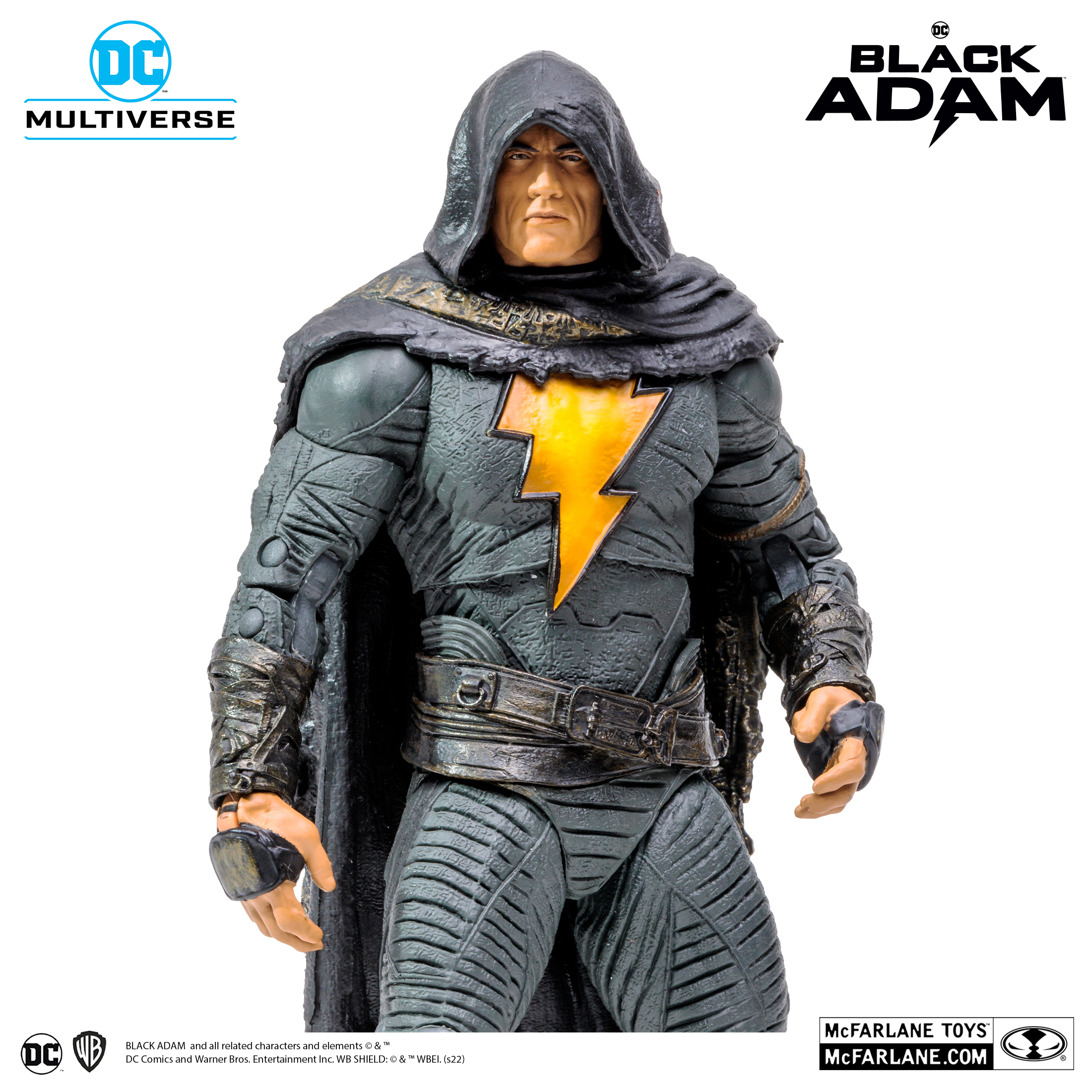DC MULTIVERSE- BLACK ADAM WITH CLOAK MOVIE AF- 18CM- MCFARLANE TOYS ...